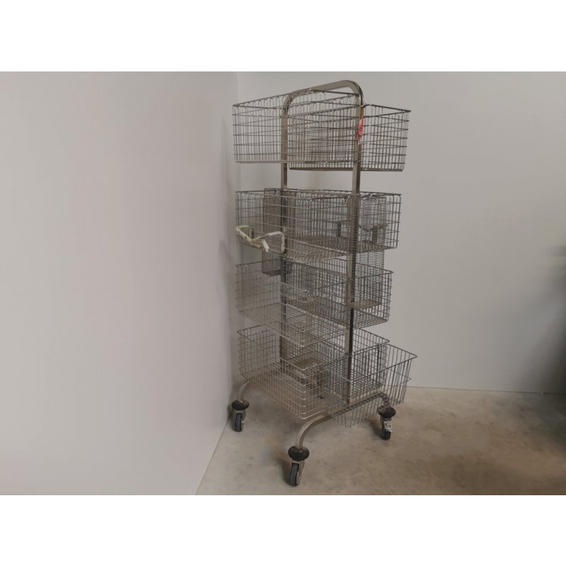 stainless steel trolley - Blanco - with baskets