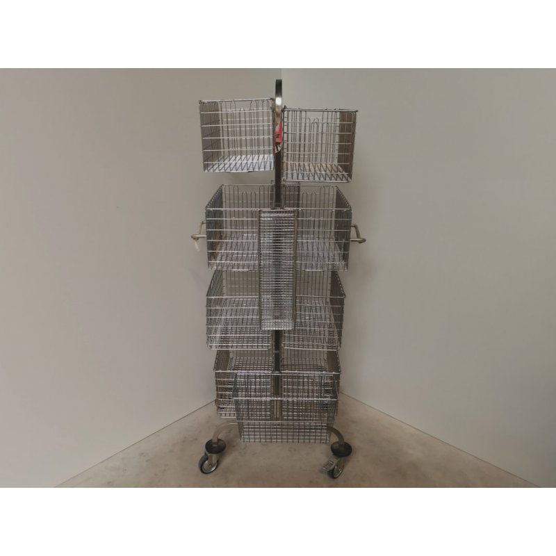 stainless steel trolley - Blanco - with baskets