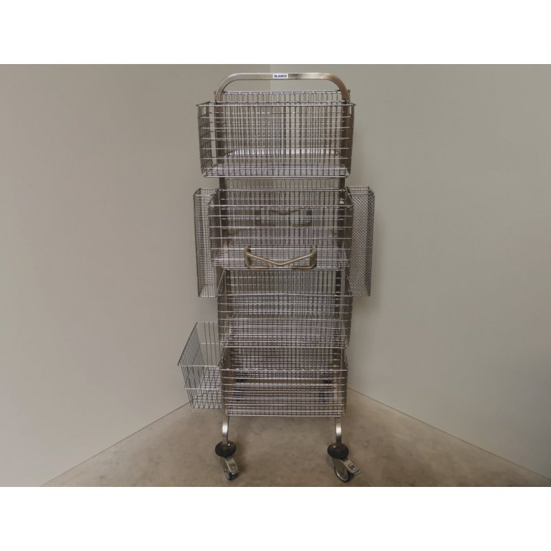 stainless steel trolley - Blanco - with baskets