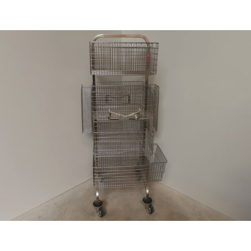 stainless steel trolley - Blanco - with baskets